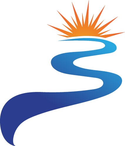 River logo template icon Royalty Free Vector Image