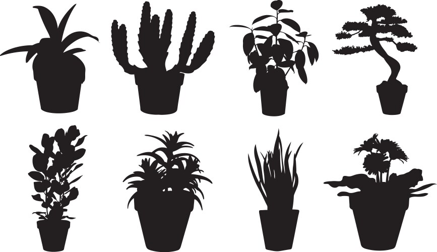 Plant Pot Silhouette Vector Images (over 14,000)