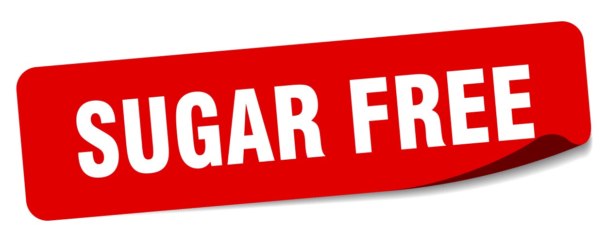 No sugar sticker label Royalty Free Vector Image
