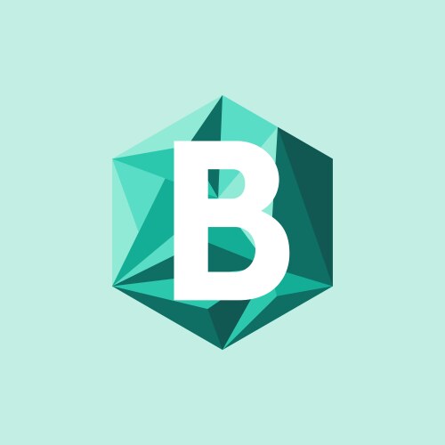 Letter b note musical logo design Royalty Free Vector Image