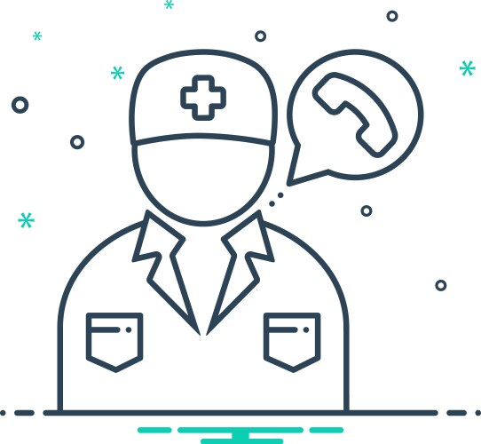 Call the doctor Royalty Free Vector Image - VectorStock