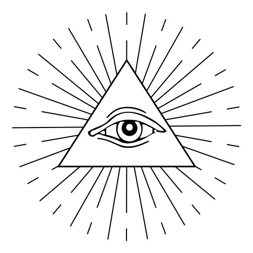 All seeing eye providence masonic symbol Vector Image