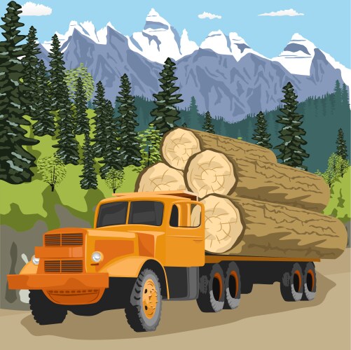 Logging Truck Vector Images (over 1,400)