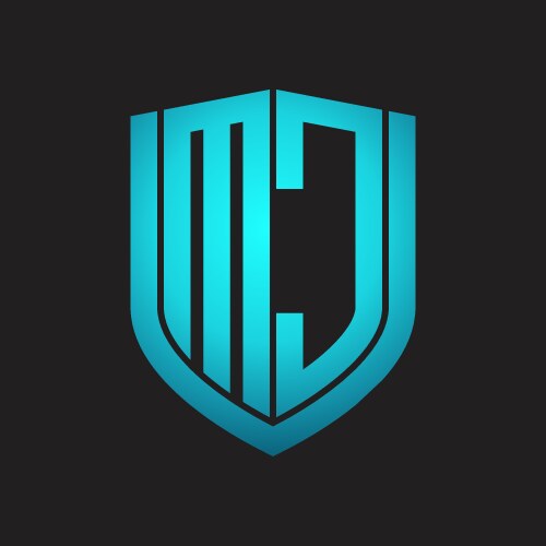 Logo Monogram with Emblem Shield Shape Design Mc Vector Images (93)