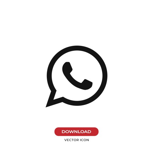 Telephone call icon isolated on white background Vector Image