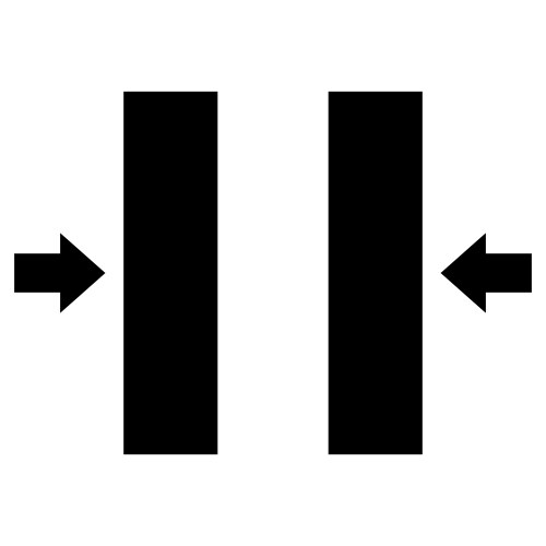 Crush hazard closing mold symbol sign isolate Vector Image