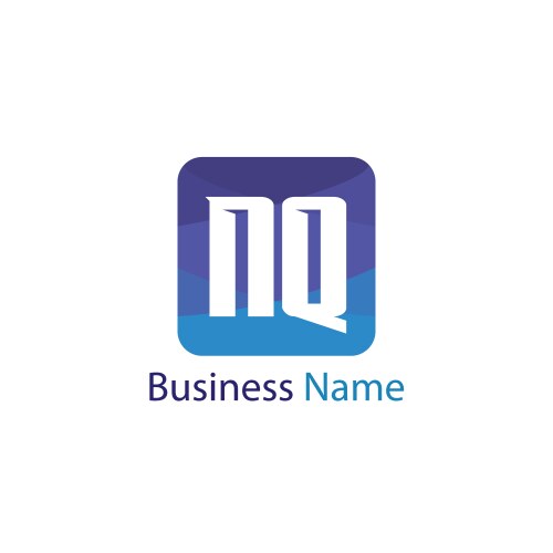 Initial letter nq logo template design Royalty Free Vector