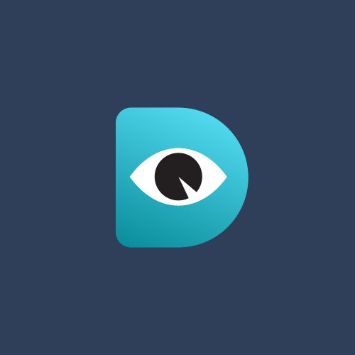 Letter a eye logo icon design template elements Vector Image