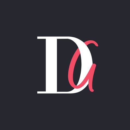 Letter gd logo perfectly blended initials Vector Image