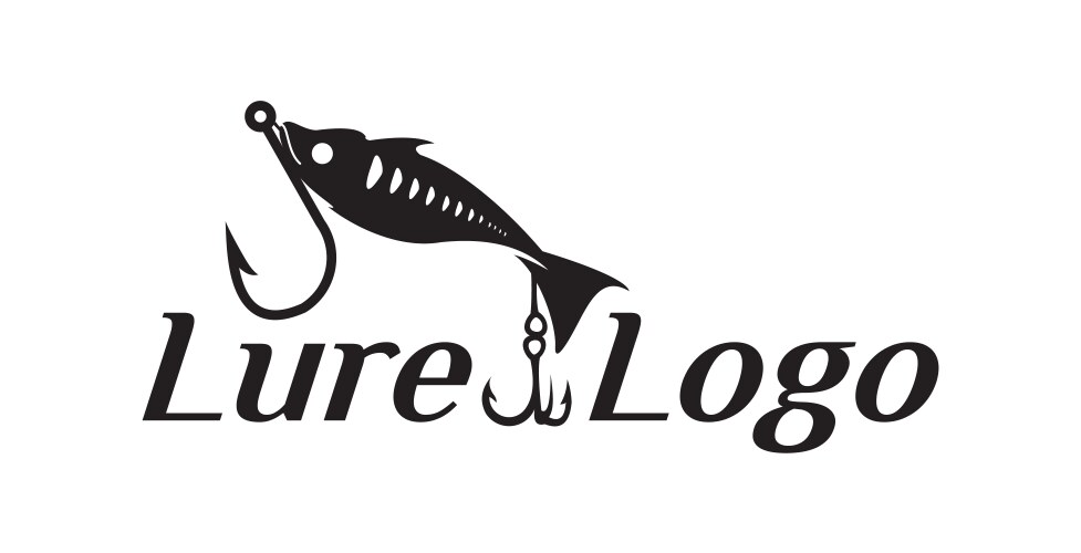 Lure fishing logo Royalty Free Vector Image - VectorStock