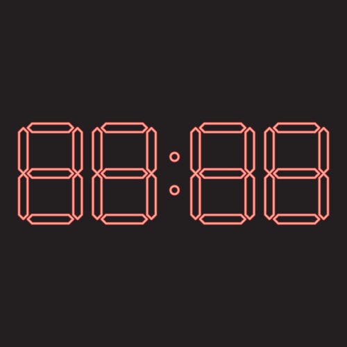 Digital table clock electronic display desk watch Vector Image