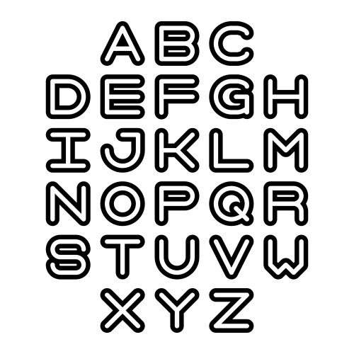 Alphabet Letters Outline Vector Images (over 44,000)