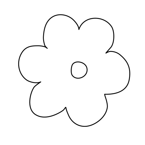Simple rose flower head top view doodle style Vector Image