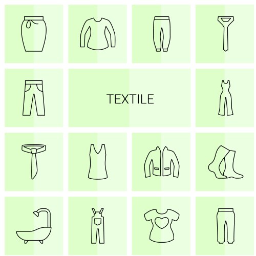 Fabric icons Royalty Free Vector Image - VectorStock