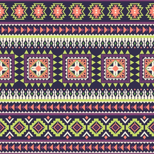Aztec colorful geometric seamless pattern Vector Image
