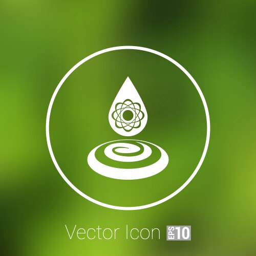 Water molecule chemistry atom symbol icon Vector Image