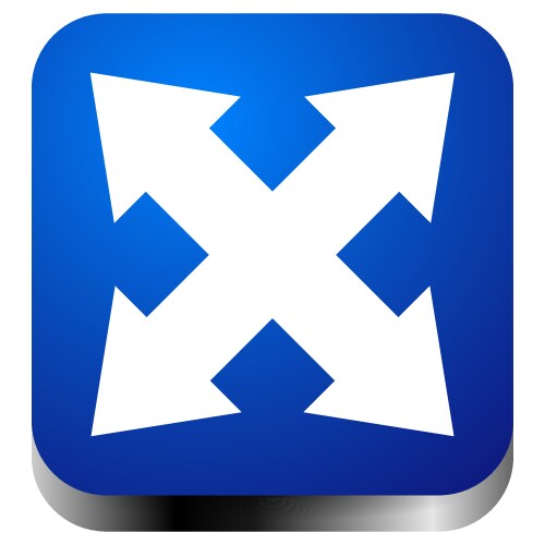 4-way arrow as expand resize adjustment alignment Vector Image