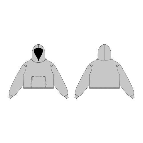 Editable oversized hoodie mockup Royalty Free Vector Image