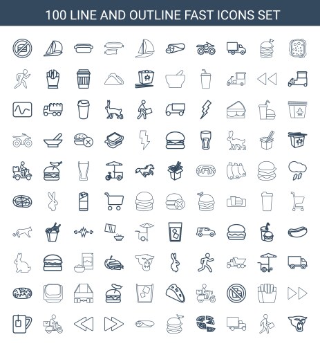 Fast icons Royalty Free Vector Image - VectorStock