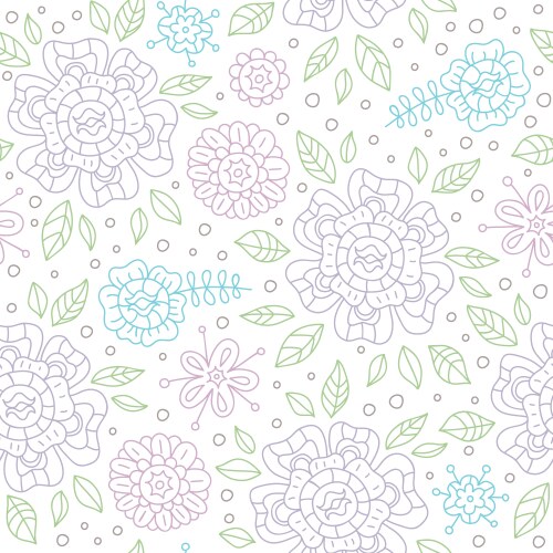 Colored floral pattern Royalty Free Vector Image