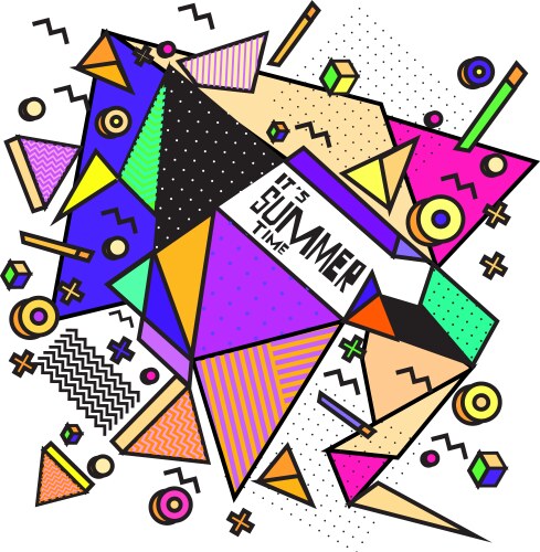 Triangle geometric forms for summer events Vector Image