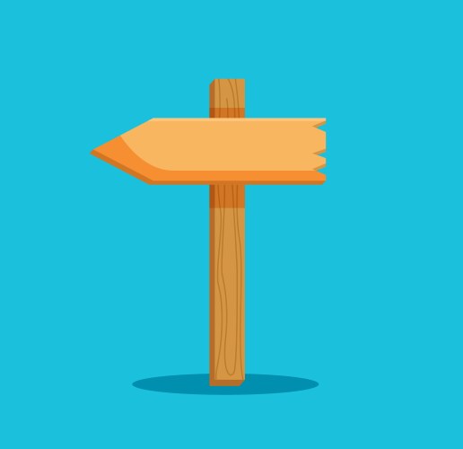 Wooden sign board cartoon Royalty Free Vector Image