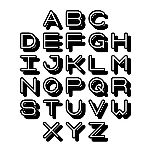 Simple modern font minimalistic english alphabet Vector Image