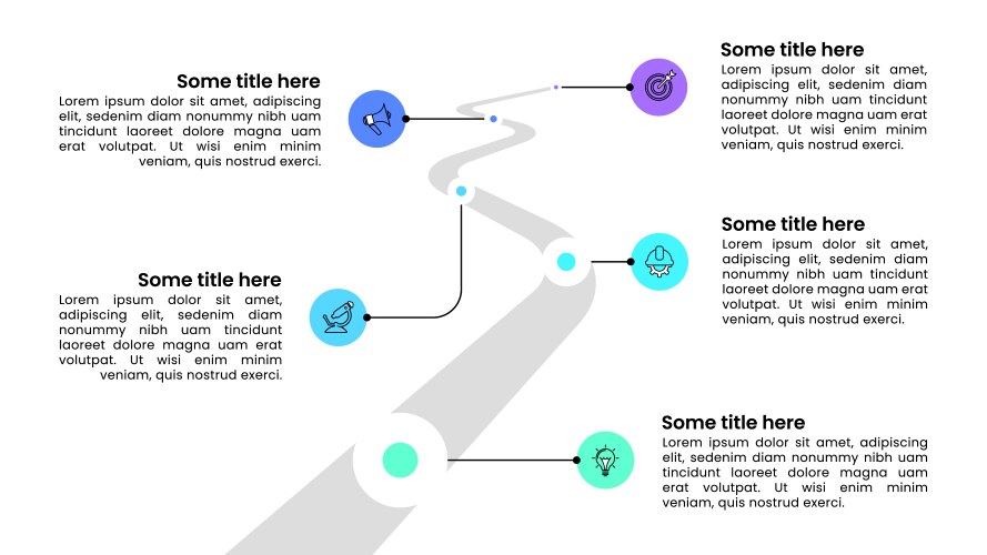Infographic template isometric timeline with 5 Vector Image