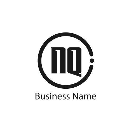 Initial letter nq logo template design Royalty Free Vector