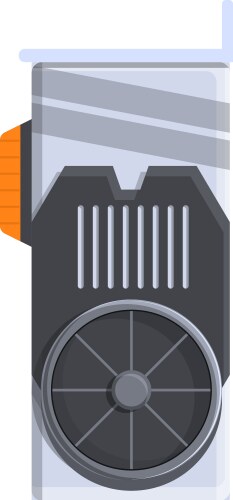 Graphic card pc icon cartoon style Royalty Free Vector Image