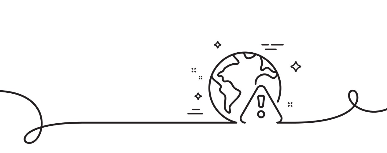 Internet warning line icon attention triangle Vector Image