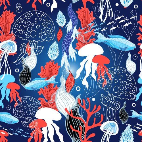 Ocean pattern Royalty Free Vector Image - VectorStock