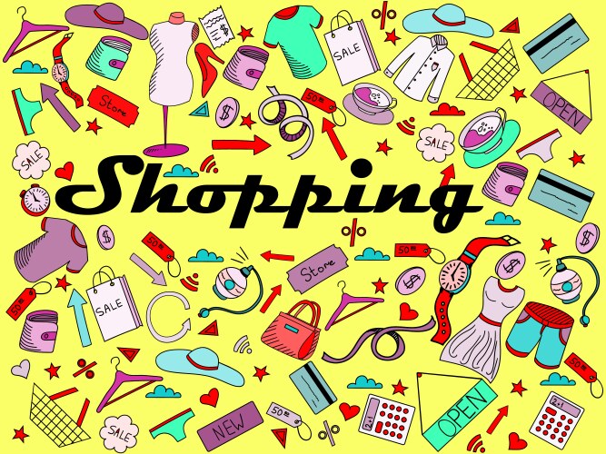 Shopping Royalty Free Vector Image - VectorStock