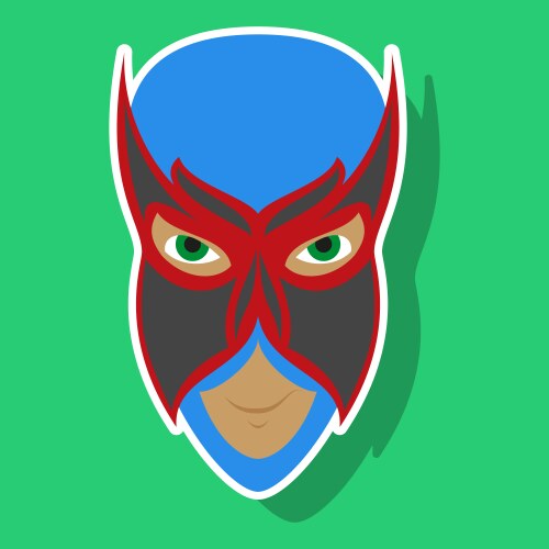 Superhero in action character icon Royalty Free Vector Image