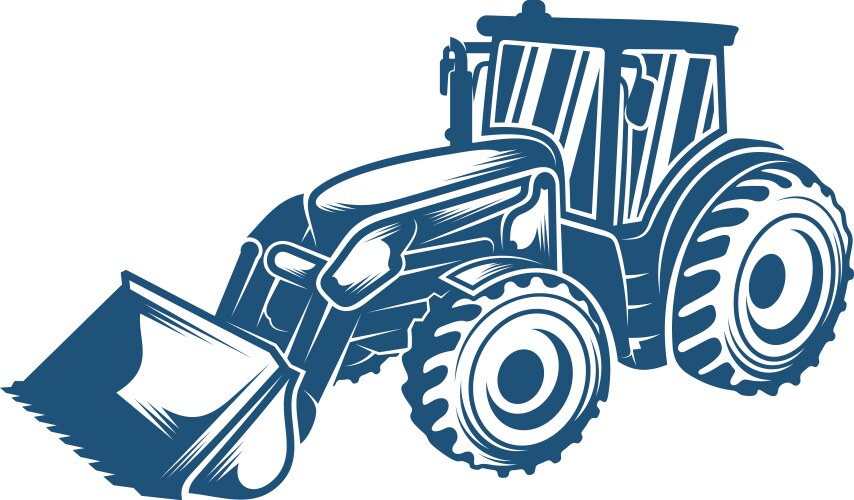 Tractor design creative logo Royalty Free Vector Image