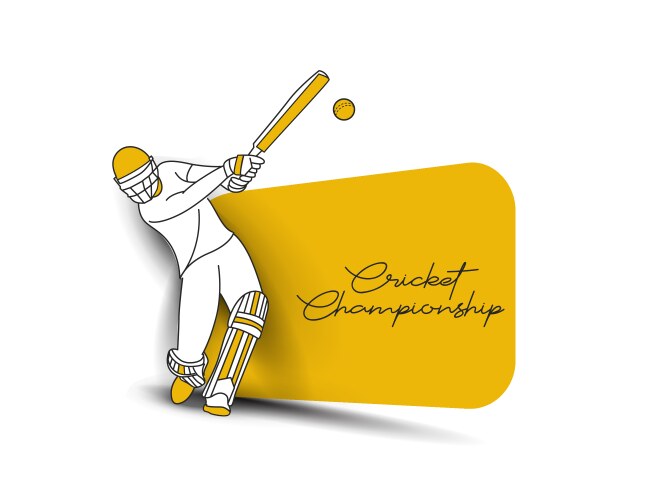 Abstract colorful pattern with batsman and bowler Vector Image