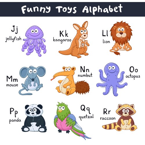 Animal alphabet Royalty Free Vector Image - VectorStock