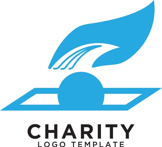 Charity logo design template Royalty Free Vector Image