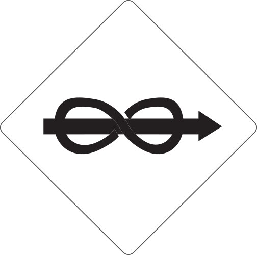 Man walking road sign traffic Royalty Free Vector Image