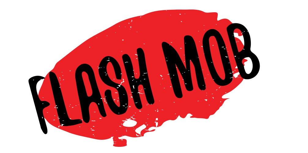 Flash mob rubber stamp Royalty Free Vector Image