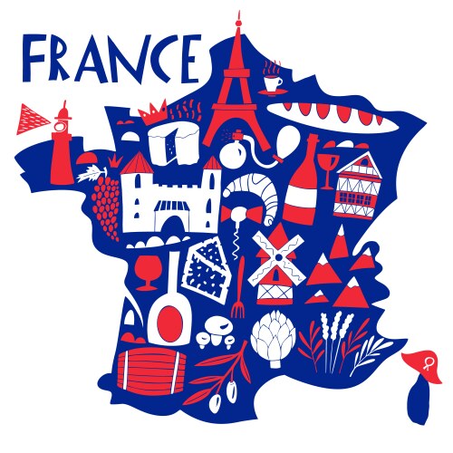 Country france Royalty Free Vector Image - VectorStock
