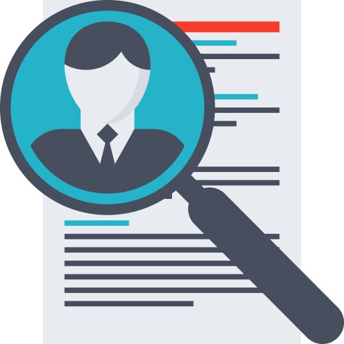 Human resource interview icon Royalty Free Vector Image