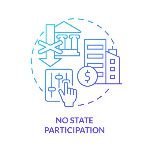 Government blue gradient concept icon Royalty Free Vector