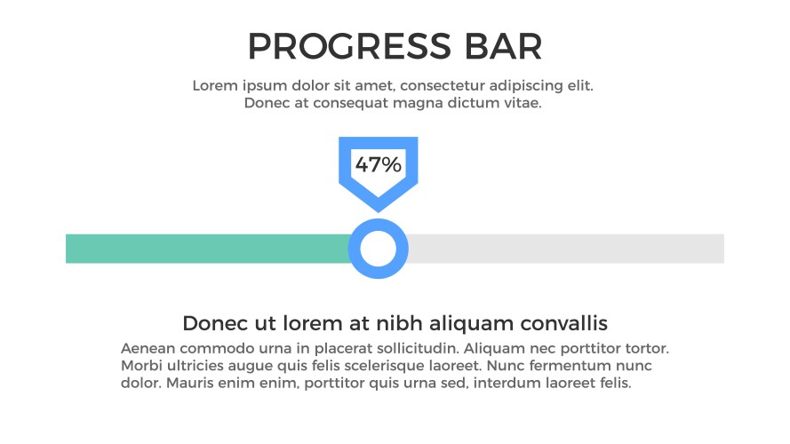 Clean slider progress bar Royalty Free Vector Image