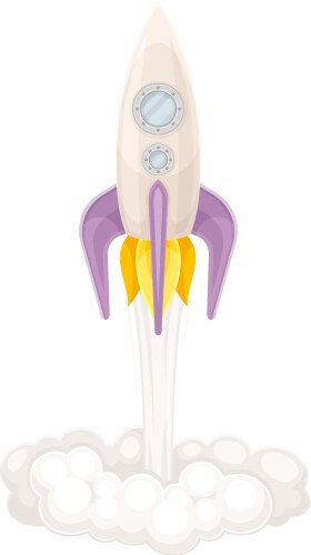 Rocket as spacecraft with engine exhaust launching