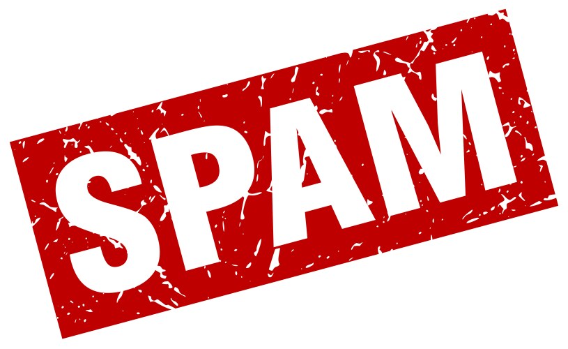 Spam square grunge stamp Royalty Free Vector Image