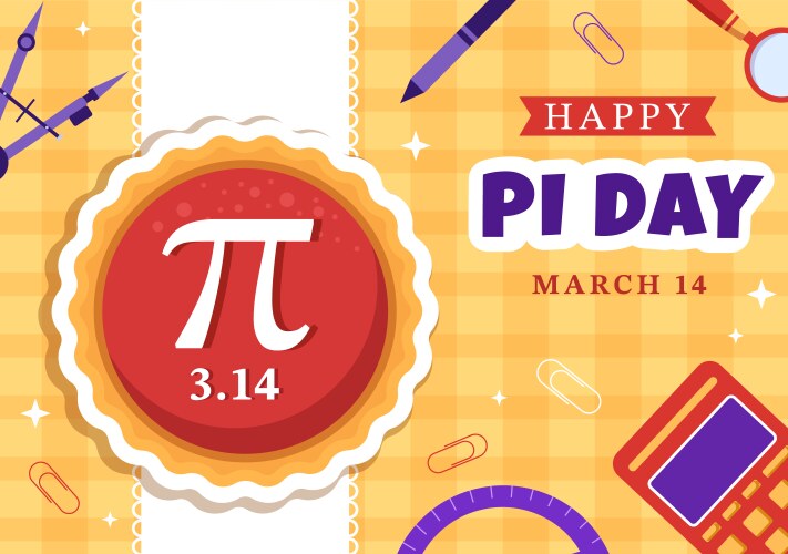 World pi day with mathematical constants greek Vector Image