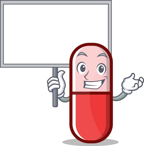 Pill cartoon Royalty Free Vector Image - VectorStock