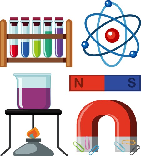 Scientist working with science tools in lab Vector Image