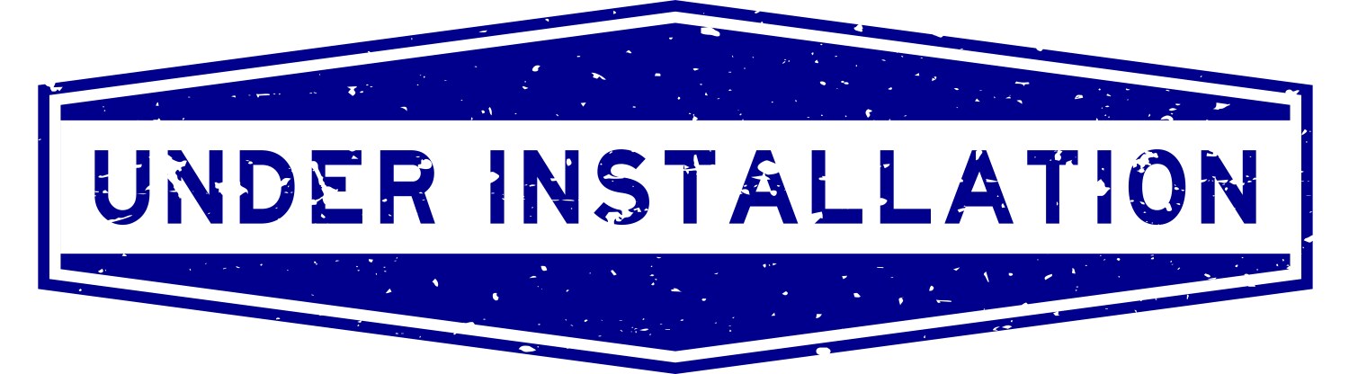 Grunge black installed word round rubber seal Vector Image